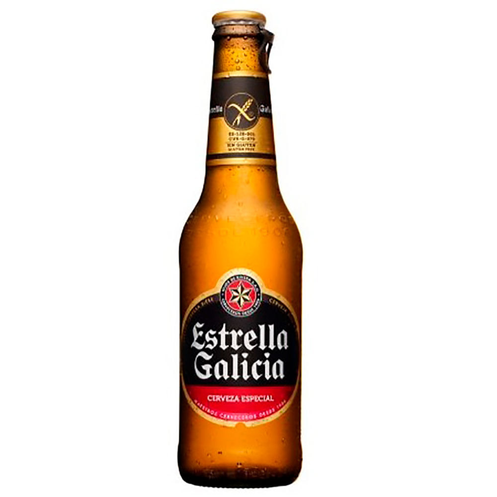 Cerveja Espanhola Estrella Galicia Menor Teor de Glúten 330ml ...