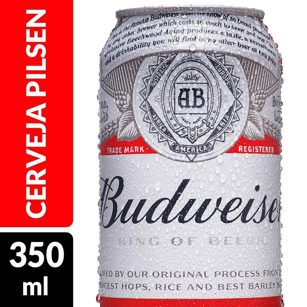 Cerveja Budweiser Lata 350ml - supernossoemcasa